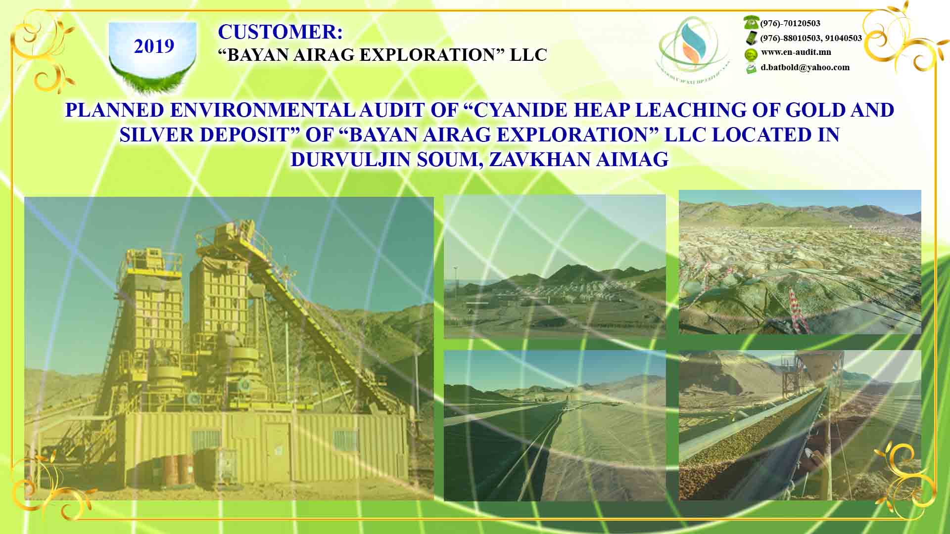 PLANNED ENVIRONMENTAL AUDIT REPORT OF “INTENSIVE PIG FARMING PROJECT ...